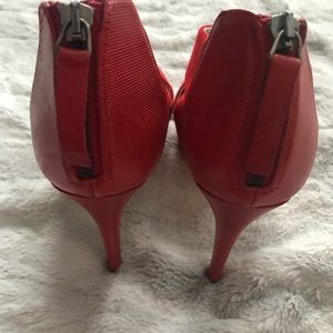 Zara | Shoes | Dreamy Suede Leather Red High Zara Heels Sandals | Poshmark